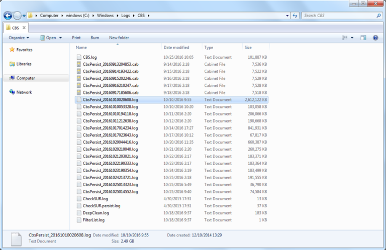 CBS Persist: 5 Important Things and Huge Log file - Tools Pond