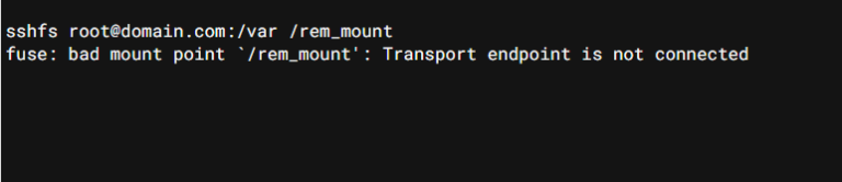 Easily Fix Transport Endpoint is Not Connected - Tools Pond